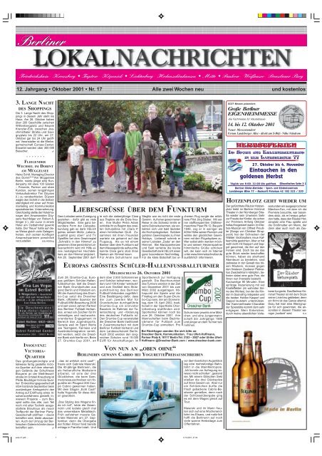 Ausgabe 17-2001 (PDF) - Berliner Lokalnachrichten