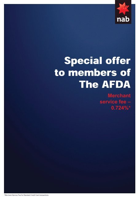 Special offer to members of The AFDA