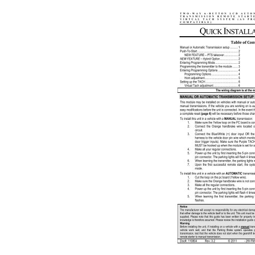 QUICK INSTALLATION GUIDE