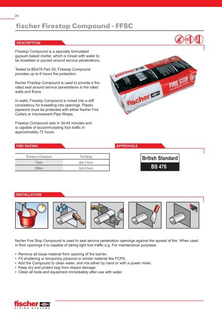 fischer Firestop Compound - FFSC