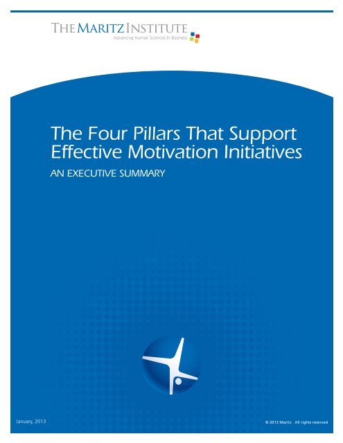 The Four Pillars That Support Effective Motivation Initiatives