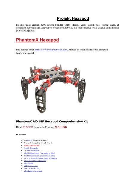 PhantomX Hexapod