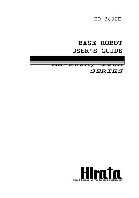 BASE ROBOT USER'S GUIDE