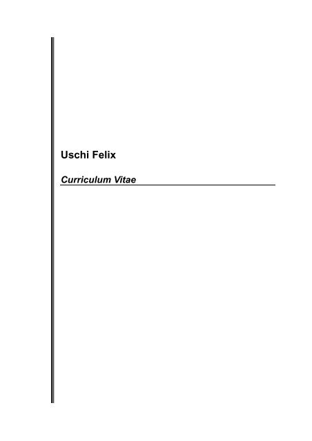 Uschi Felix - User Web Pages - Monash University Uschi Felix - User Web Pages - Monash University