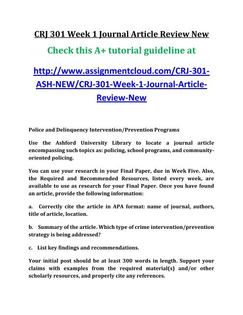  Apa Journal Review Example Example Of Journal Article Review Apa Style 2022 11 07