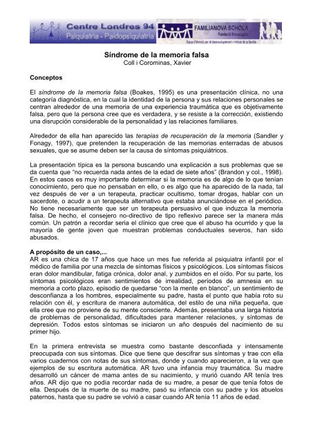Síndrome de la memoria falsa