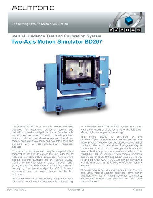 Two-Axis Motion Simulator BD267