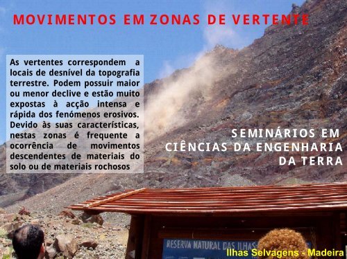 MOVIMENTOS EM ZONAS DE VERTENTE