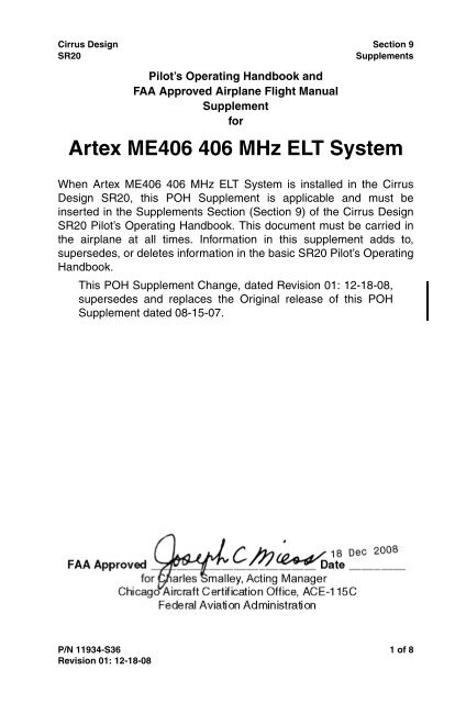 Artex ME406 406 MHz ELT System