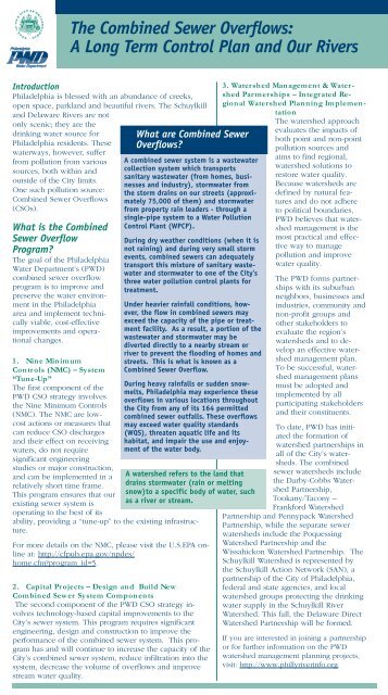 The Combined Sewer Overflows A Long Term Control Plan and Our Rivers