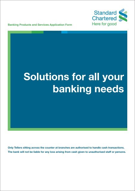 Employee Banking form - Standard Chartered Bank