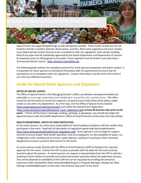 A Guide to Special Events with Food Vendors