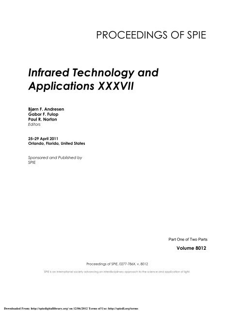 Infrared Technology and Applications XXXVII - SPIE Digital Library