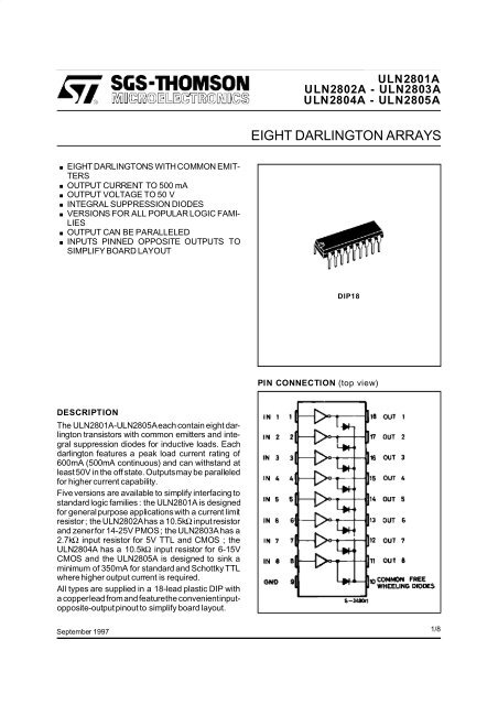 EIGHT DARLINGTON ARRAYS