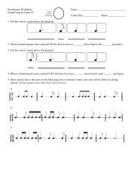 Dotted Eighth - Sixteenth Notes - SLP Bands