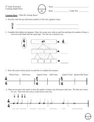 Dotted Eighth - Sixteenth Notes - SLP Bands