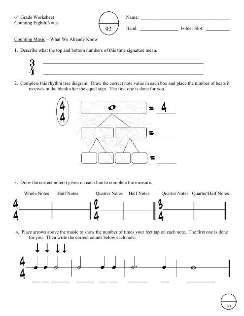 Counting Eighth Notes - SLP Bands