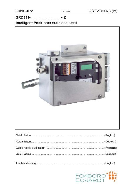 SRD991 - Foxboro Eckardt