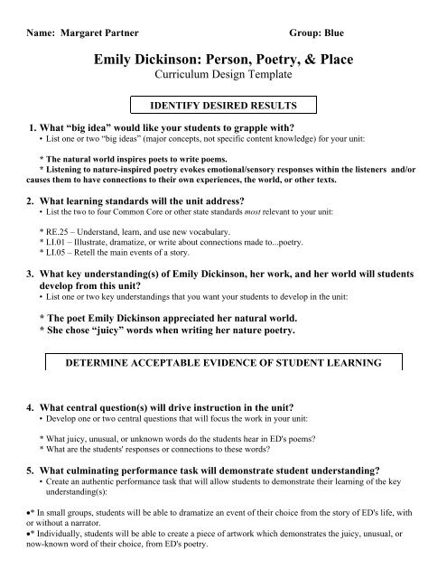 Emily Dickinson Person Poetry & Place