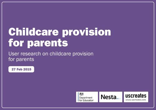 Childcare provision for parents