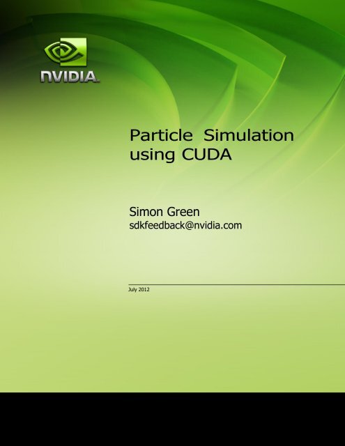 Particle Simulation using CUDA