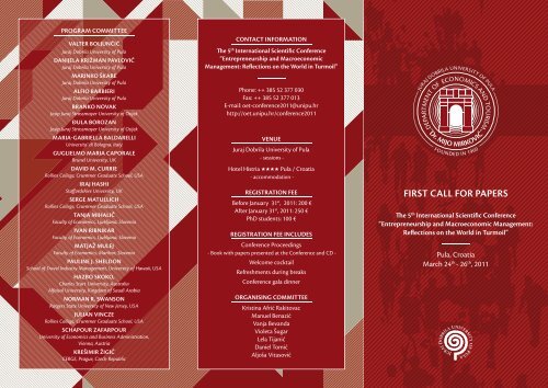 FIRST CALL FOR PAPERS