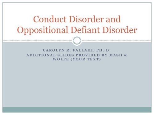 Oppositional Defiant Disorder