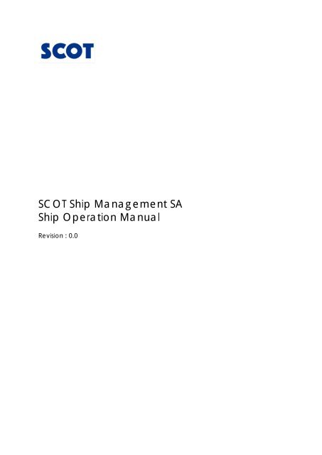 Ship Operation Manual Rev 0.0