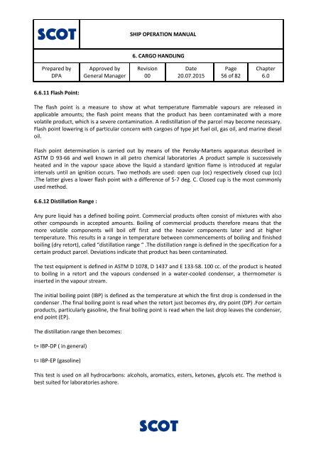 SHIP OPERATION MANUAL 6.
