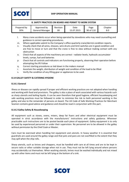 SHIP OPERATION MANUAL 8.