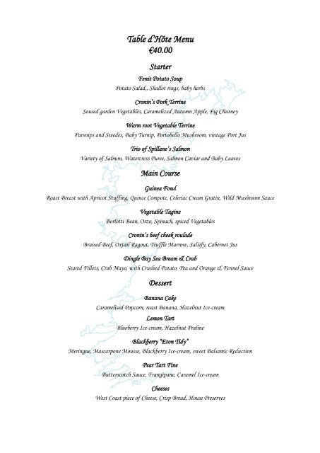 Table D Hote Menu Example Malaysia | Elcho Table Table D Hote Menu Example Malaysia | Elcho Table