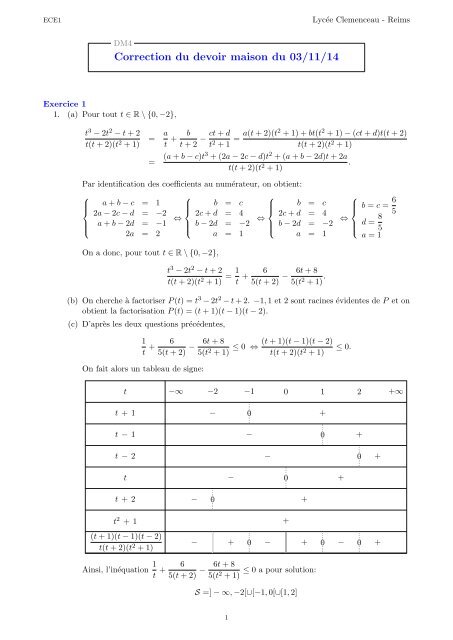 Correction du devoir maison 4 - Anthony Mansuy
