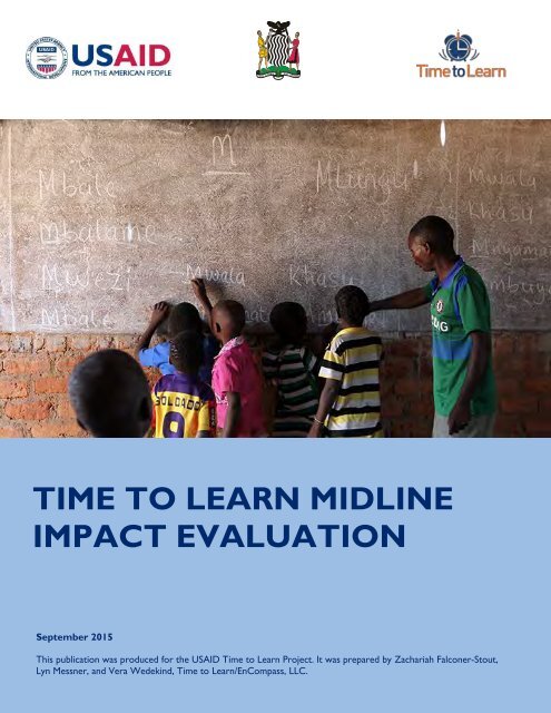 TIME TO LEARN MIDLINE IMPACT EVALUATION