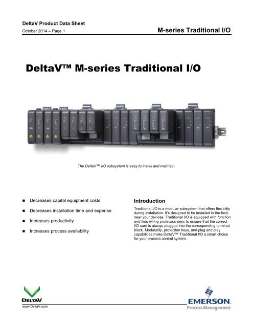DeltaV M-series Traditional I/O