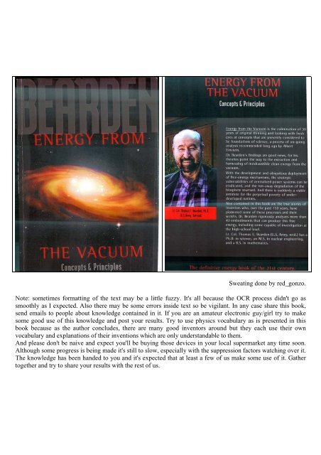 (Free Energy)Bearden - Energy From The Vacuum - Concepts And Principles ...
