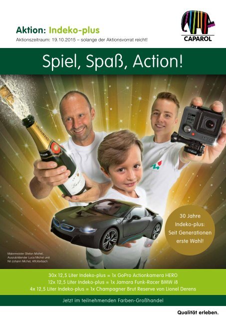 Caparol Indeko-plus Spiel Spaß Action Flyer