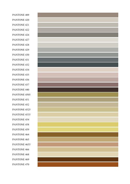 PANTONE 409 PANTONE 420 P
