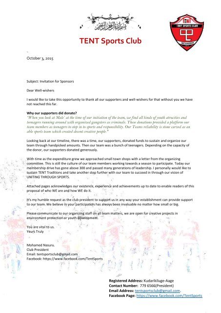 TENT-Sports-Club Profile Draft.