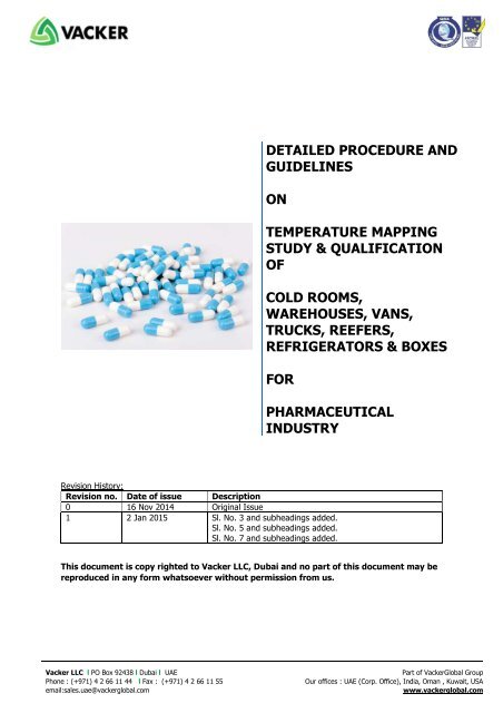 Guidelines for temperature mapping study and qualification of cold ...