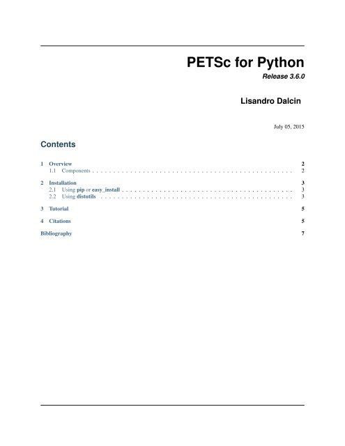 PETSc for Python