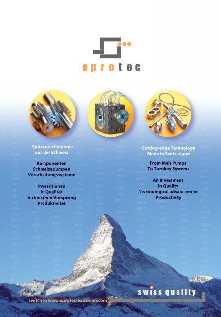 Titel mit Punkten Kombi.eps - eprotec extrusion technology ag