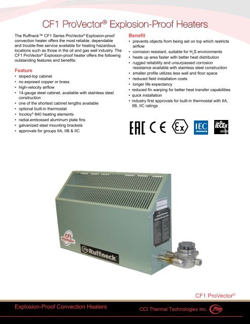 CF1 ProVector Explosion-Proof Heaters