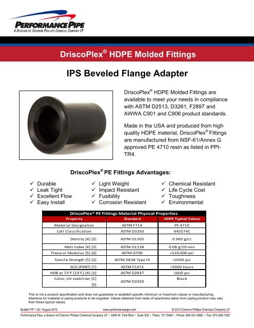IPS Beveled Flange Adapter