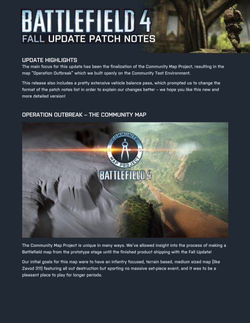 FALL UPDATE PATCH NOTES