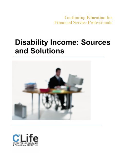 Disability Income: Sources and Solutions