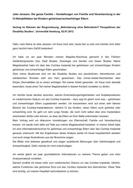 Joke Janssen: Die ganze Familie – Vorstellungen von Familie und ...