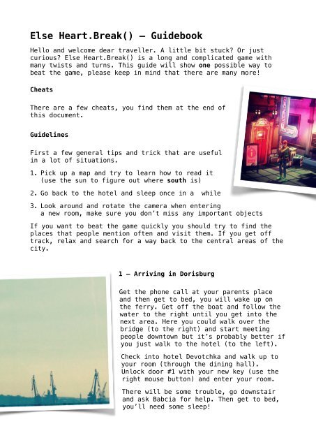 Else Heart.Break() – Guidebook