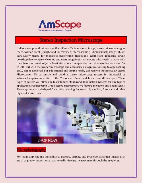 Stereo Inspection Microscope