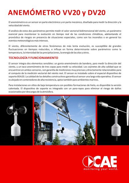 ANEMÓMETRO VV20 y DV20