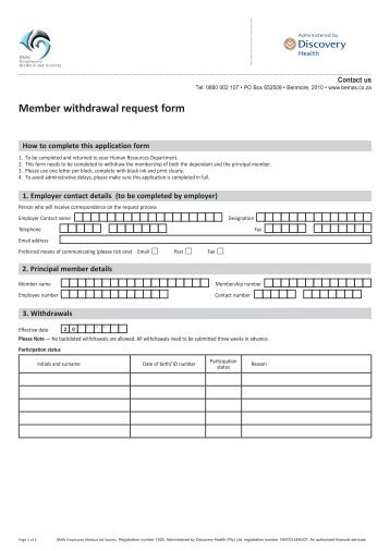 VG529 Withdrawal Request Form